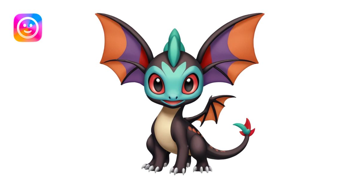 Meloetta-Noivern-Stitch-Toothless-Fakémon-creature-hybrid emoji | AI ...