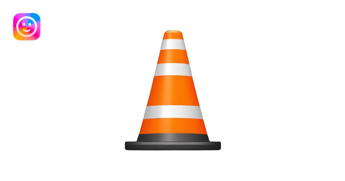 Traffic cone emoji | AI Emoji Generator