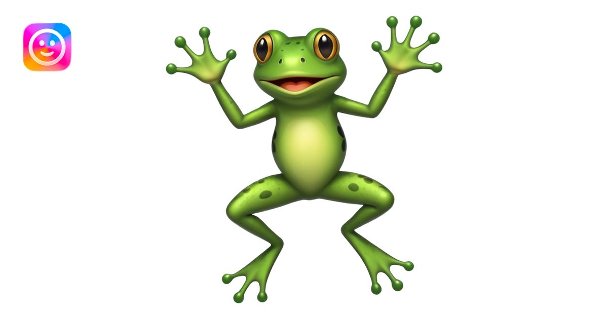 frog startled jumping backward emoji | AI Emoji Generator