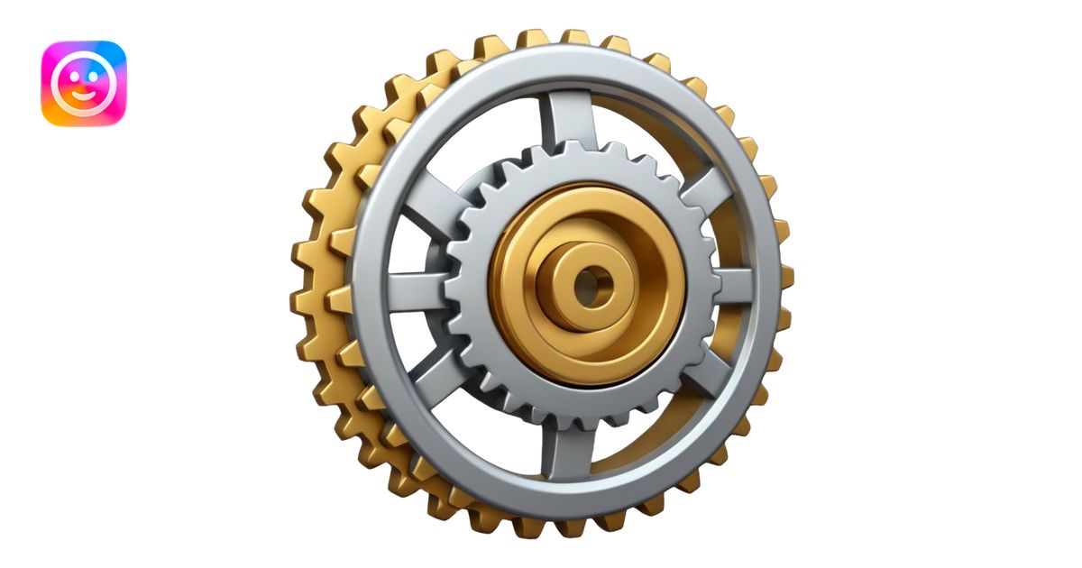 gear emoji modern professional design for business presentation emoji ...