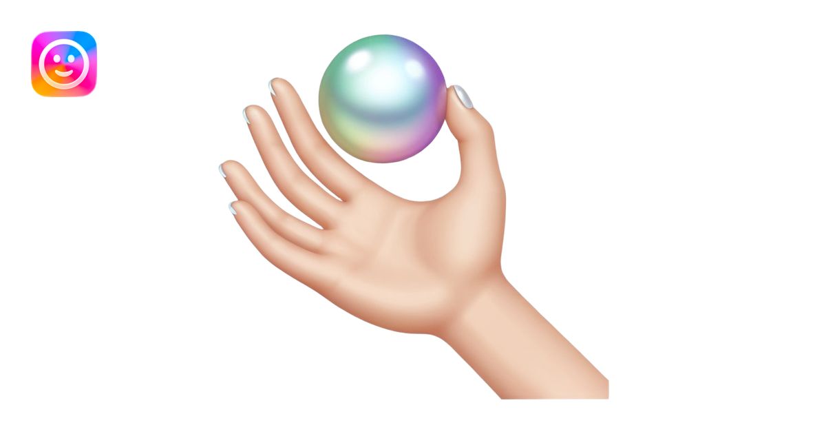 Grasping pearls emoji | AI Emoji Generator