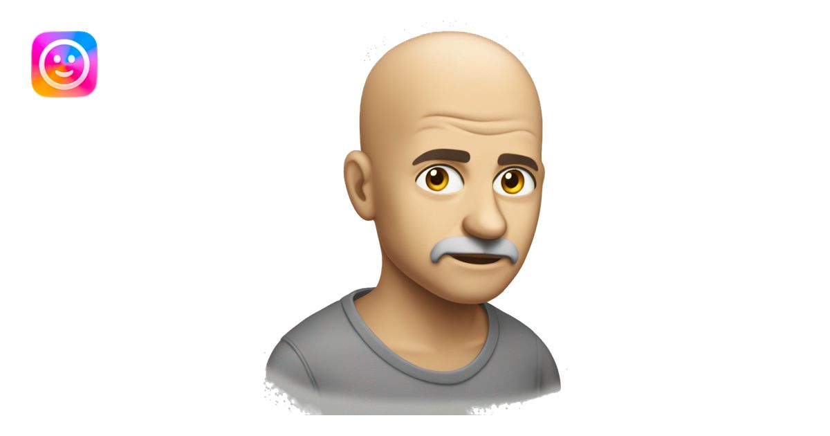Create an image of a bald philosopher, looking thoughtful, serious and ...