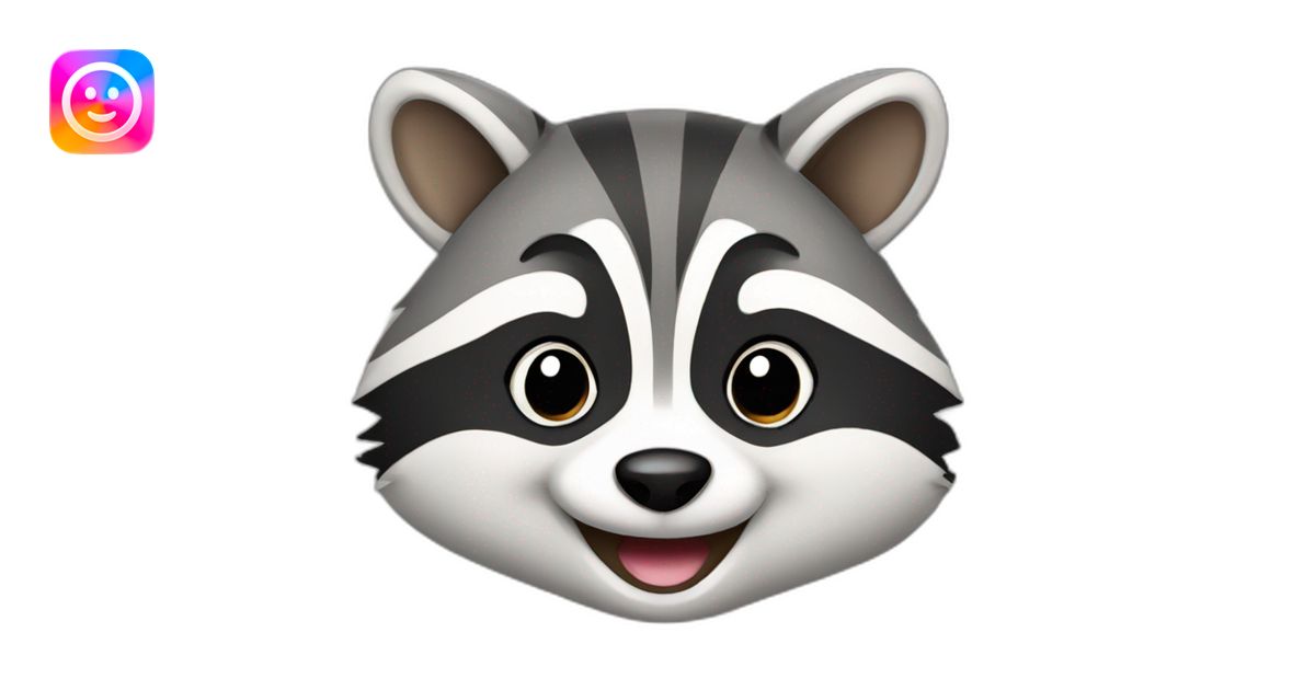 smiling raccoon emoji | AI Emoji Generator
