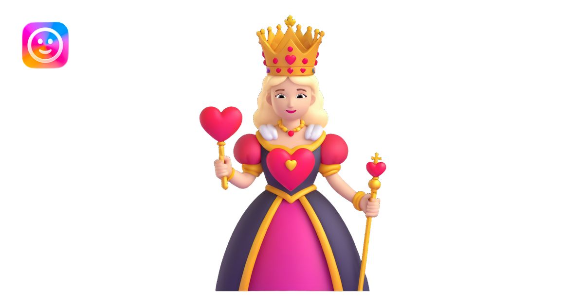 Queen of Hearts from Alice in Wonderland, classic look, crown and heart ...