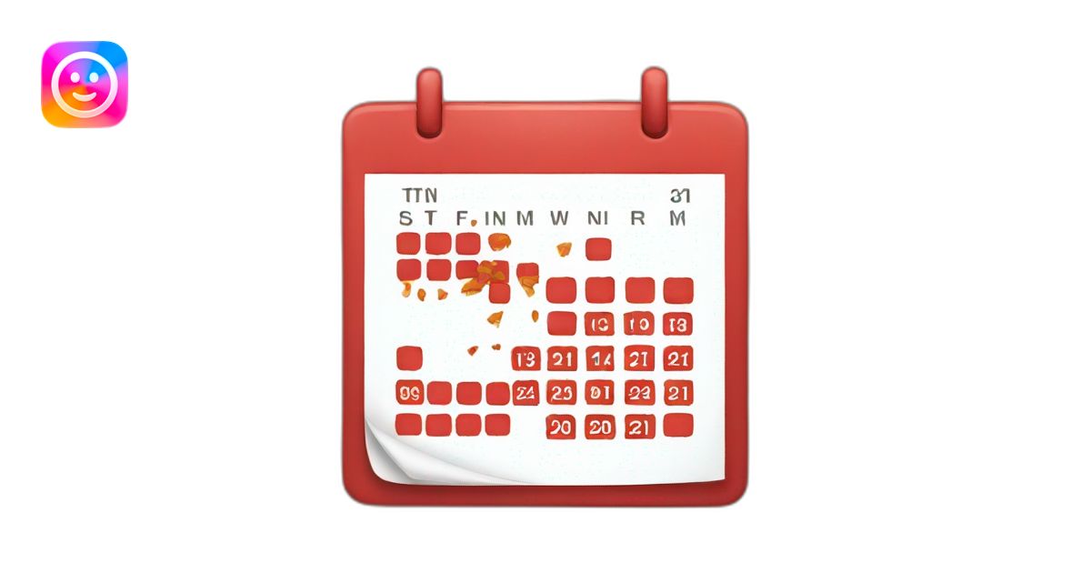 red calendar emoji | AI Emoji Generator