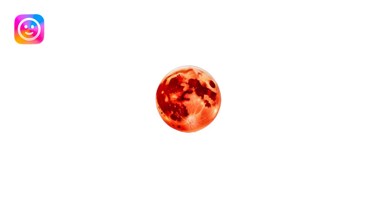 Edgy Black night sky with big Red vibrant neon-crimson-blood-moon ...