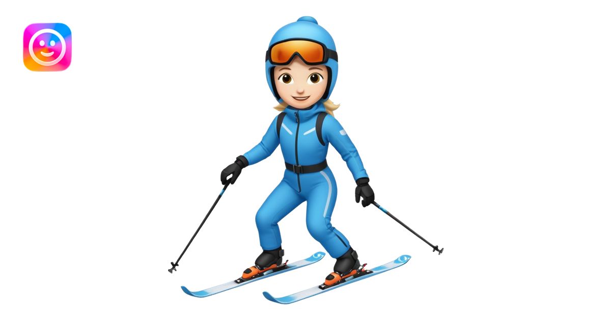 A person skiing emoji | AI Emoji Generator