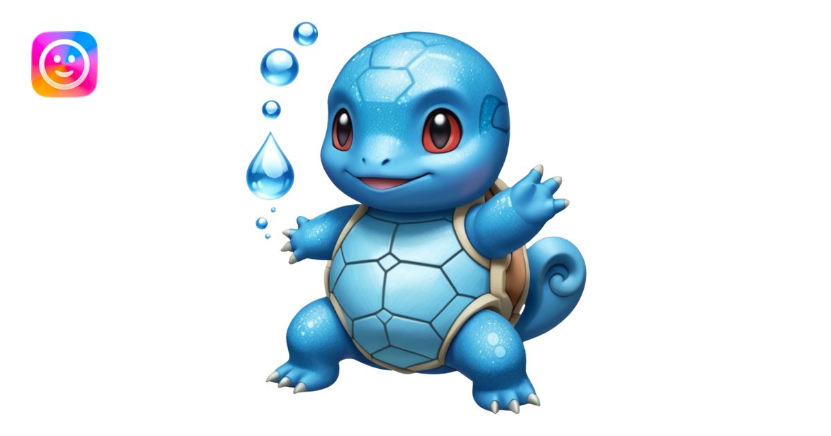 glitter pokemon squirtle emoji | AI Emoji Generator