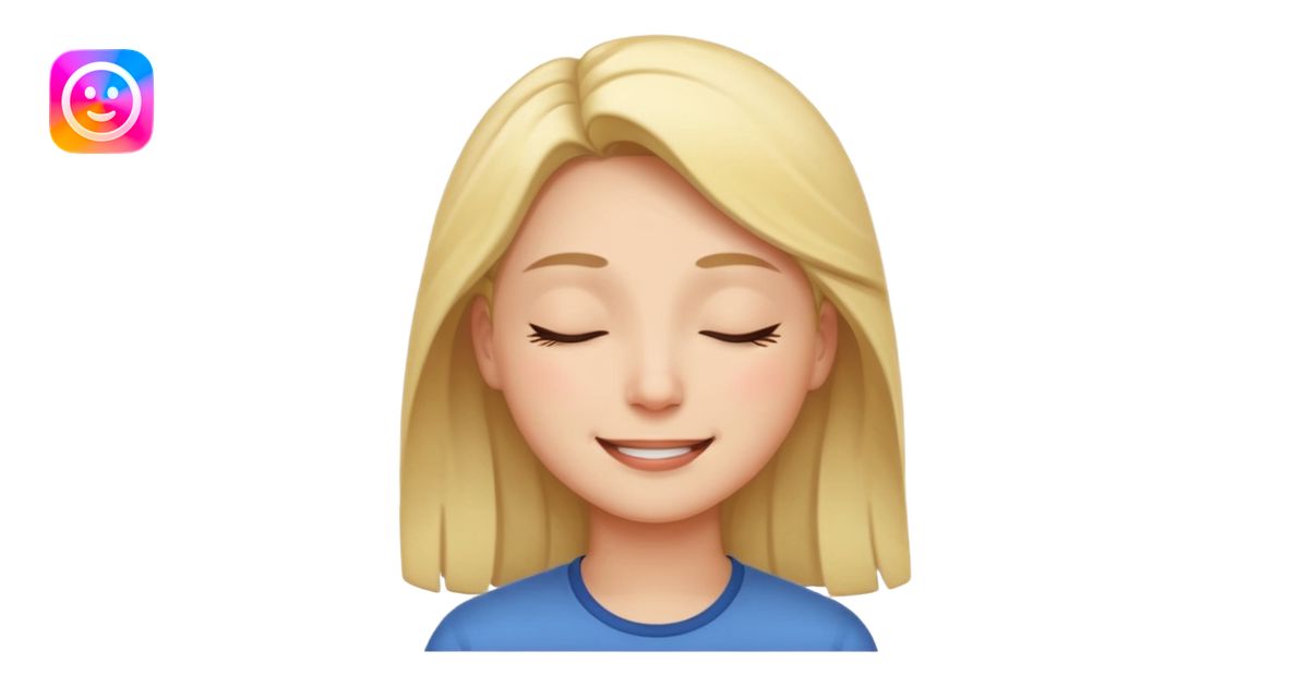 A ⭐ SMILE SOFTLY EYES CLOSED emoji | AI Emoji Generator