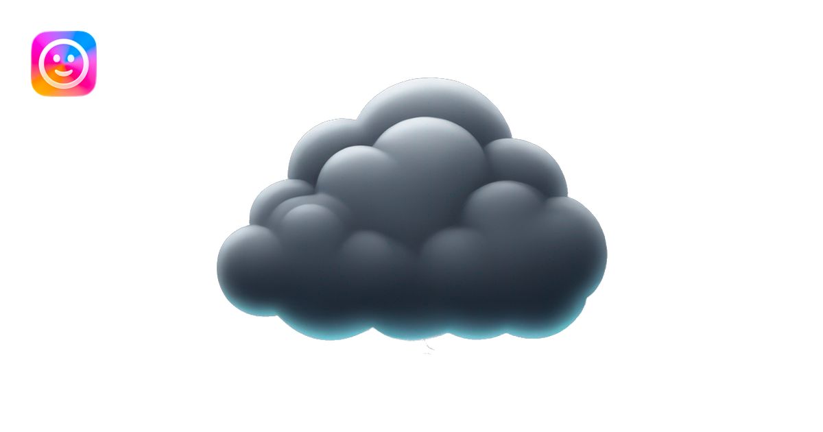 Dark cloud with storm emoji | AI Emoji Generator