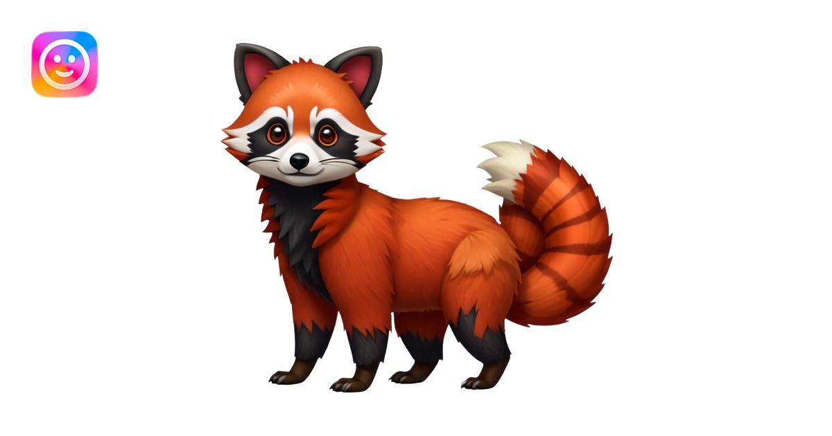 Realistic cool edgy 4-legged quadrupedal Red-Panda-Lemur-Raccoon-Dog ...