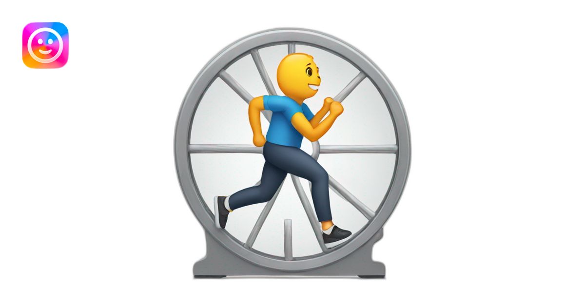 person running on hamster wheel emoji | AI Emoji Generator