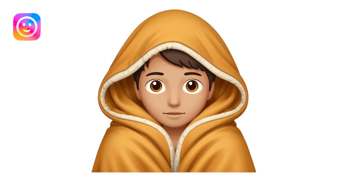 Someone under the blanket emoji | AI Emoji Generator