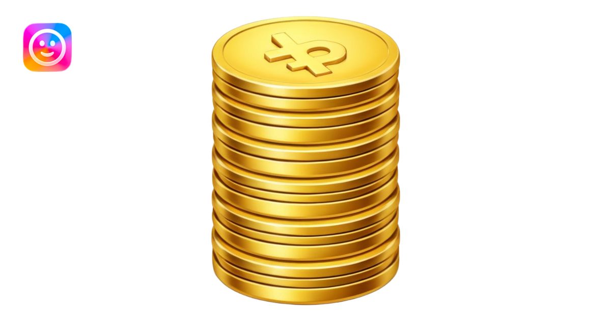 short stack of golden coins emoji | AI Emoji Generator