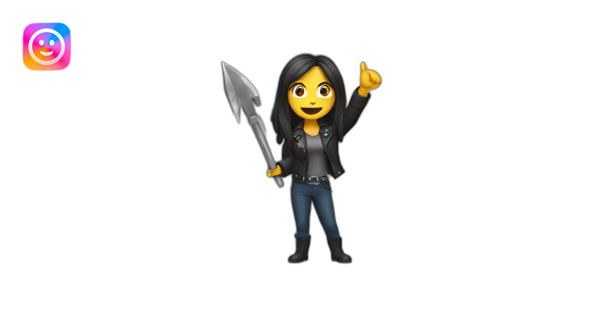 woman showing heavy metal sign emoji | AI Emoji Generator