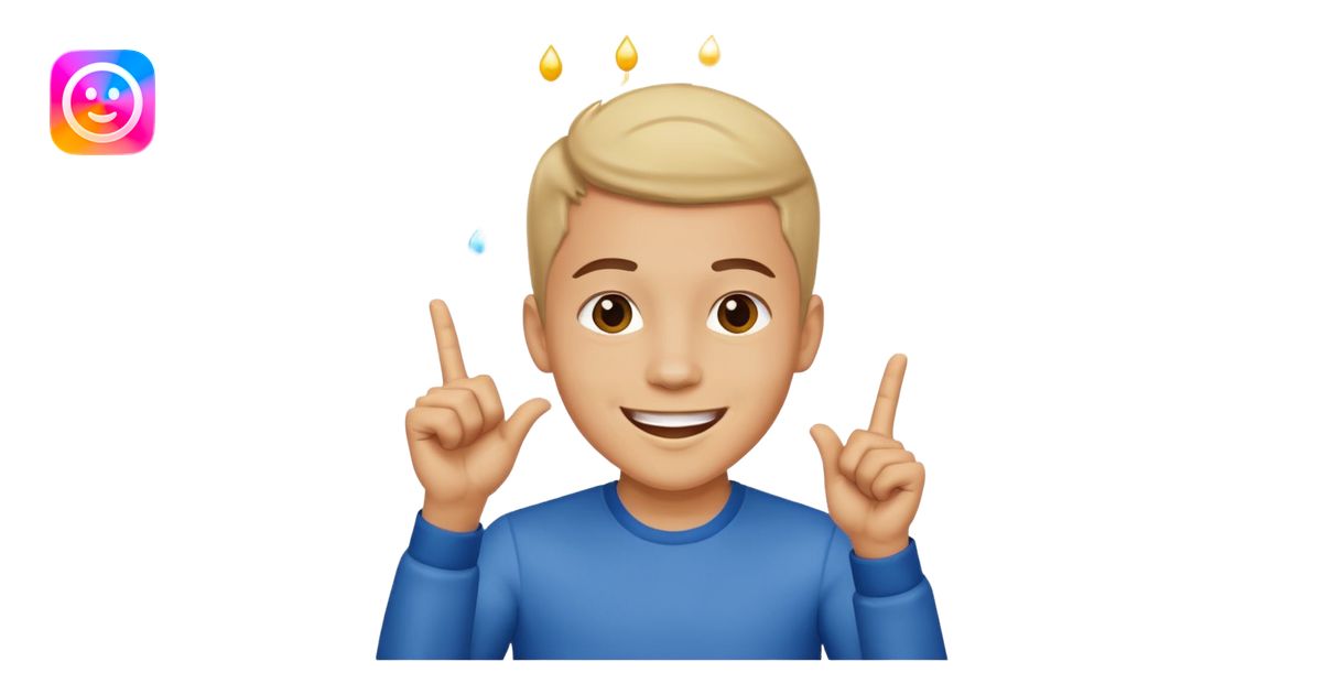 Young man doing celebration pose emoji | AI Emoji Generator