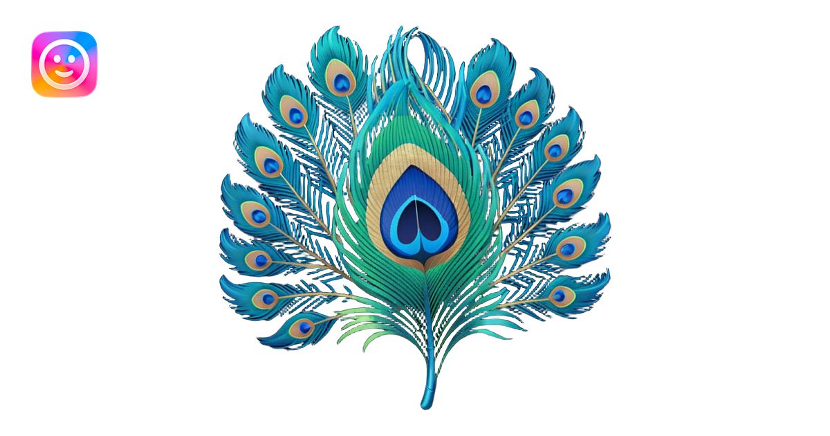 Peacock feathersone feather emoji | AI Emoji Generator