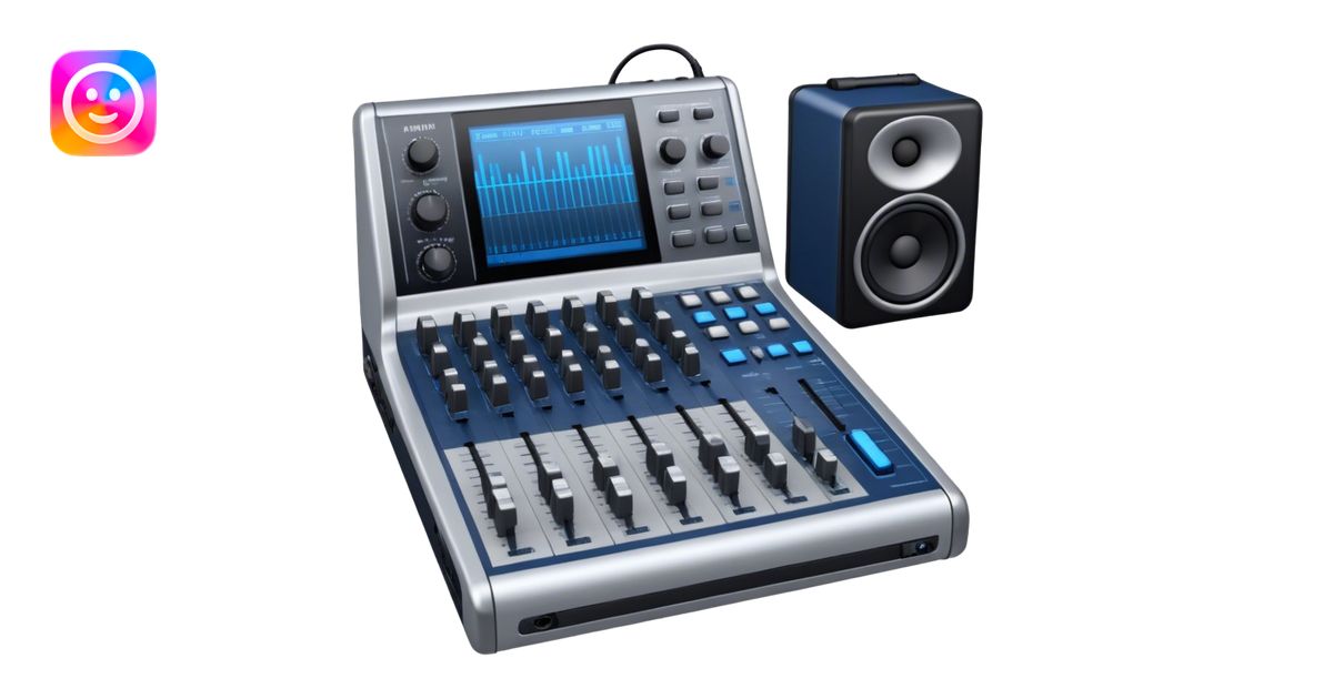 Create a professional and technical emoji that represents sound ...
