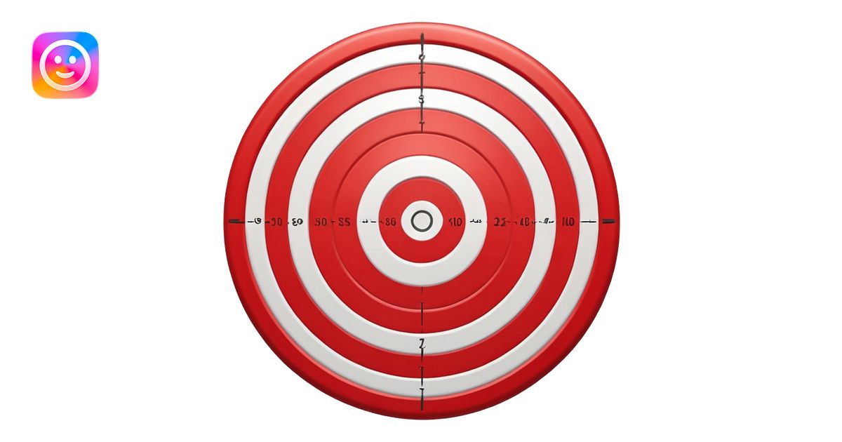 Red-white bullseye target emoji | AI Emoji Generator