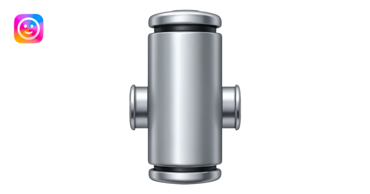 small metallic connector pin front view. emoji | AI Emoji Generator