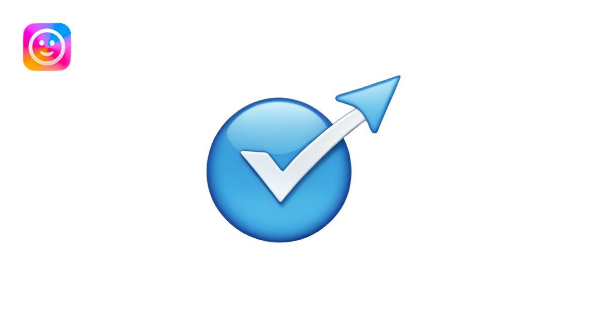 Blue verified check mark emoji | AI Emoji Generator