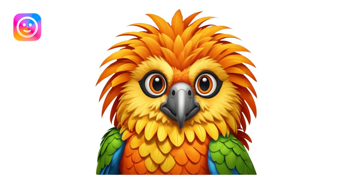 orange furry parrot emoji | AI Emoji Generator