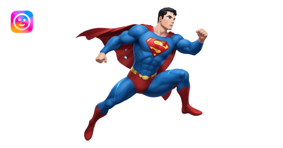 Superman flying through window emoji | AI Emoji Generator