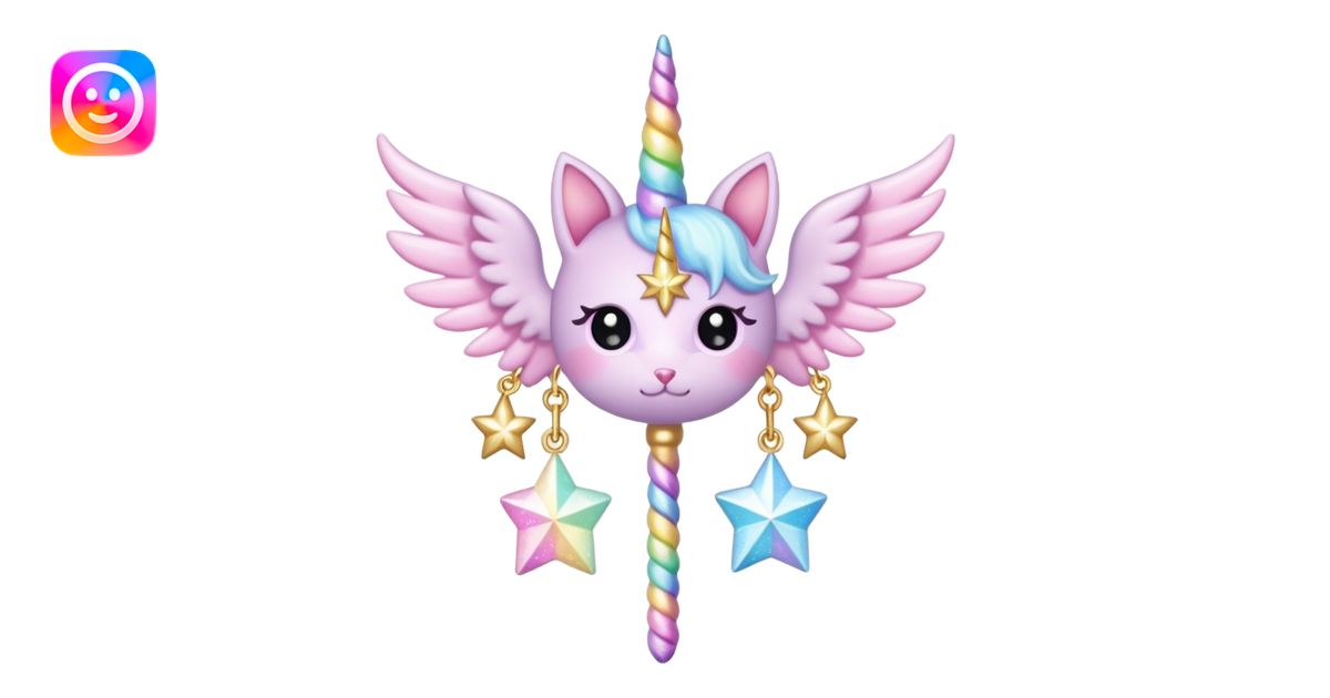 Kawaii decora cutecore starlight staff with wings and cute unicorn cat ...