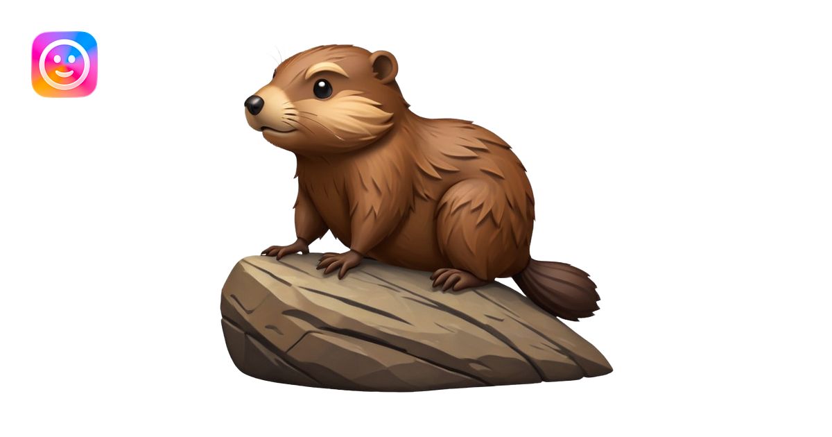 beaver on rock emoji | AI Emoji Generator