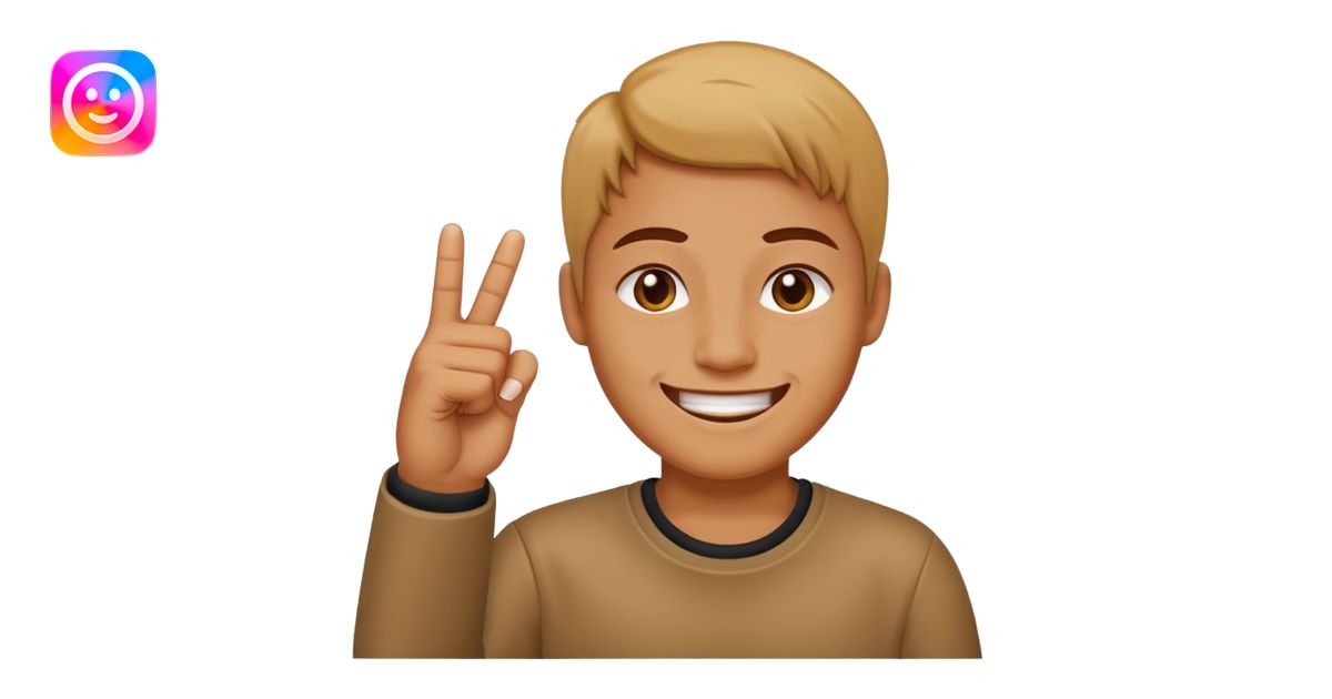 smiling meanwhile using the middle finger emoji | AI Emoji Generator