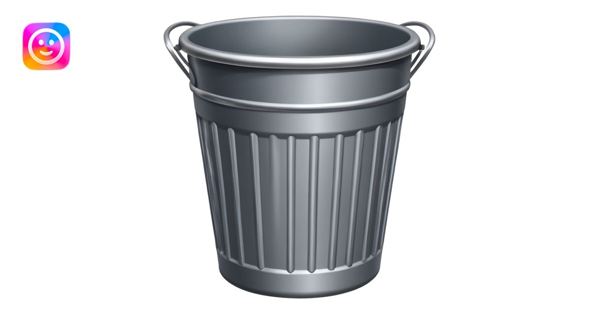 trash bin container with rim emoji | AI Emoji Generator