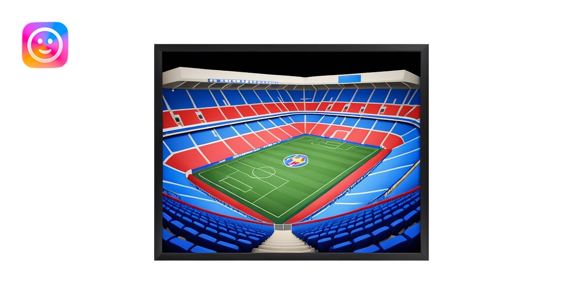 fc basel soccer stadium with blue seats emoji | AI Emoji Generator