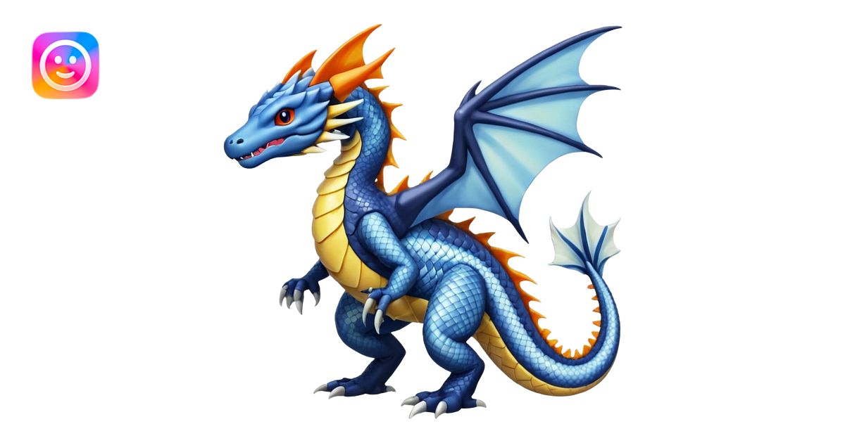 Koi-Salandit-Dialga-Dragon, full body emoji | AI Emoji Generator