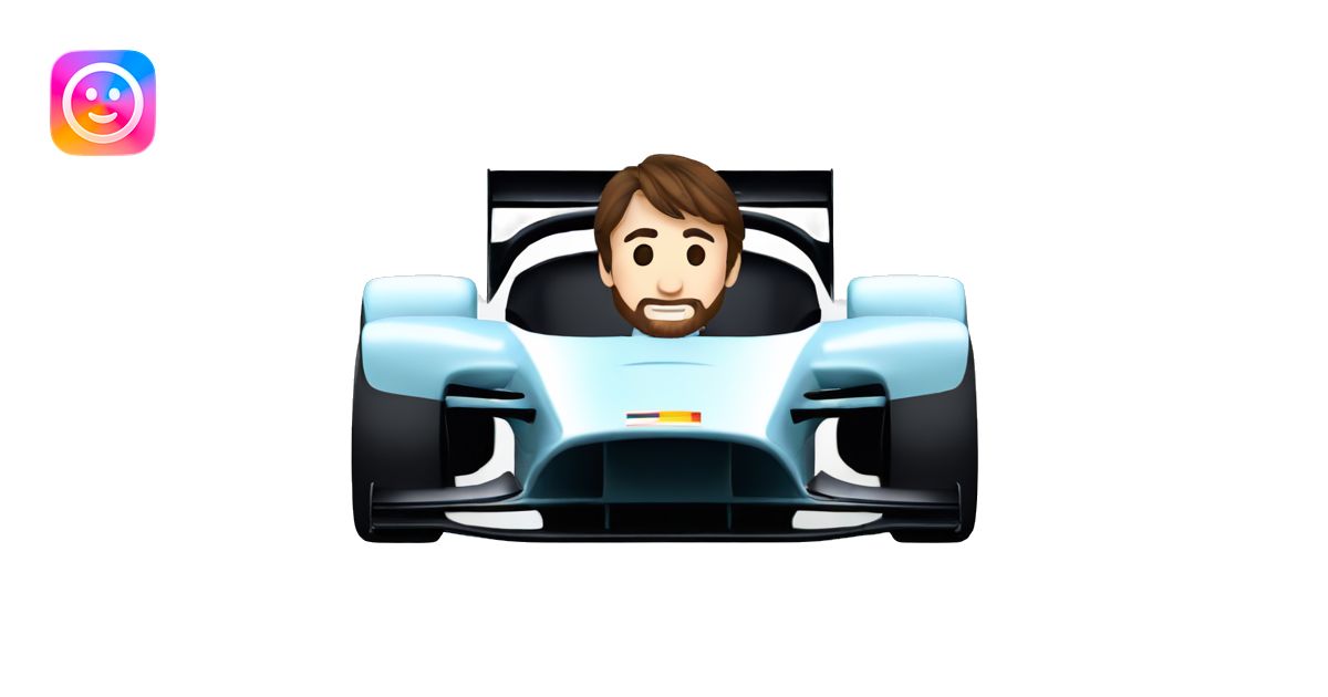 Fernando Alonso in Aston Martin f1 car emoji | AI Emoji Generator
