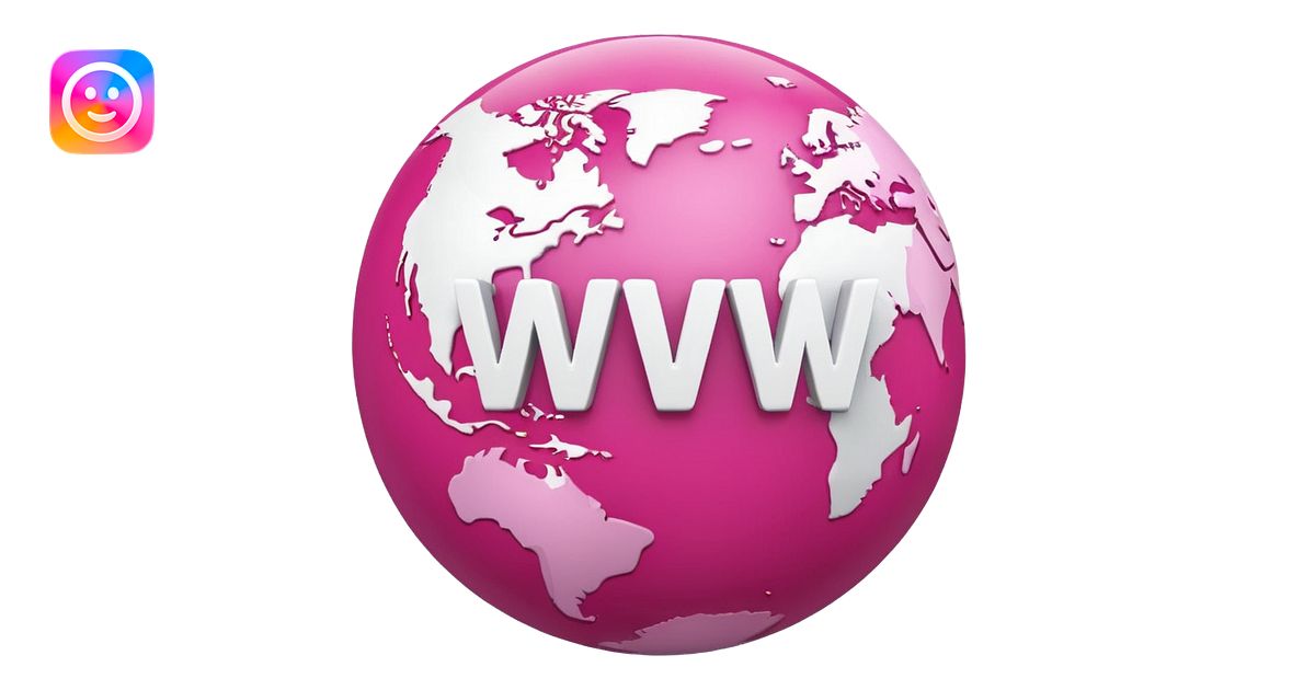 mix light pink dark pink and white girly globe with WWW in big letters ...