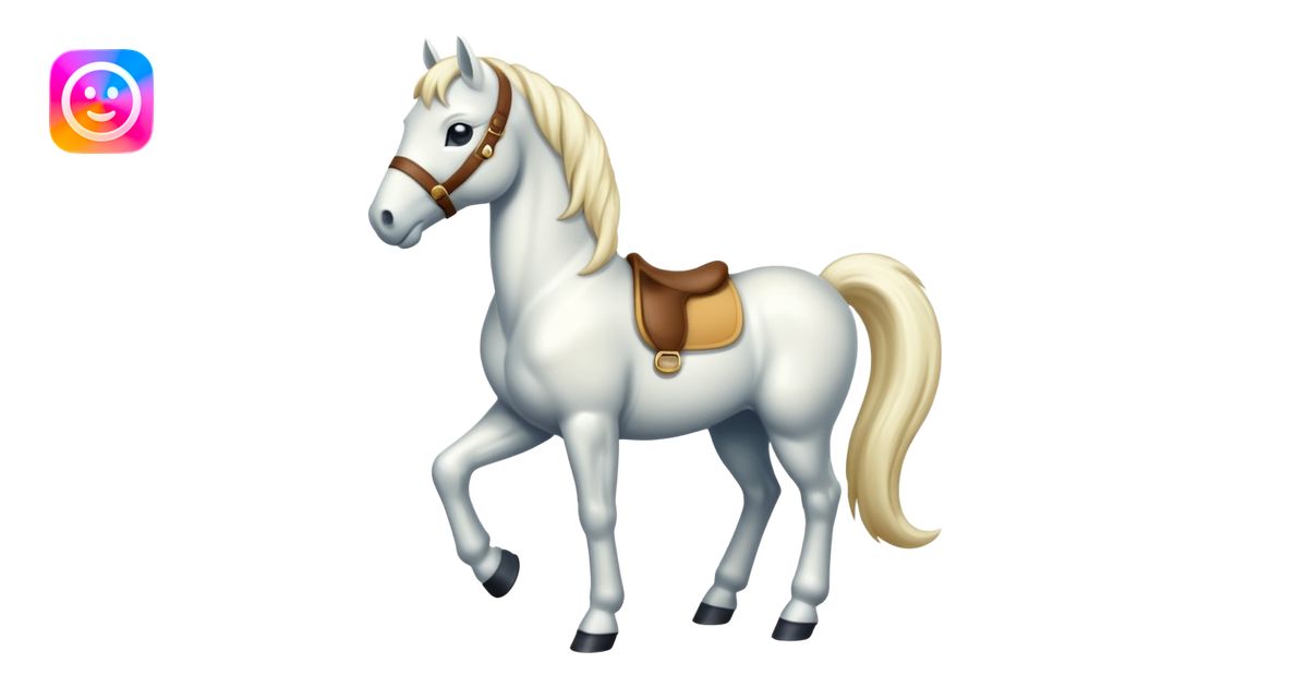 white pony emoji | AI Emoji Generator