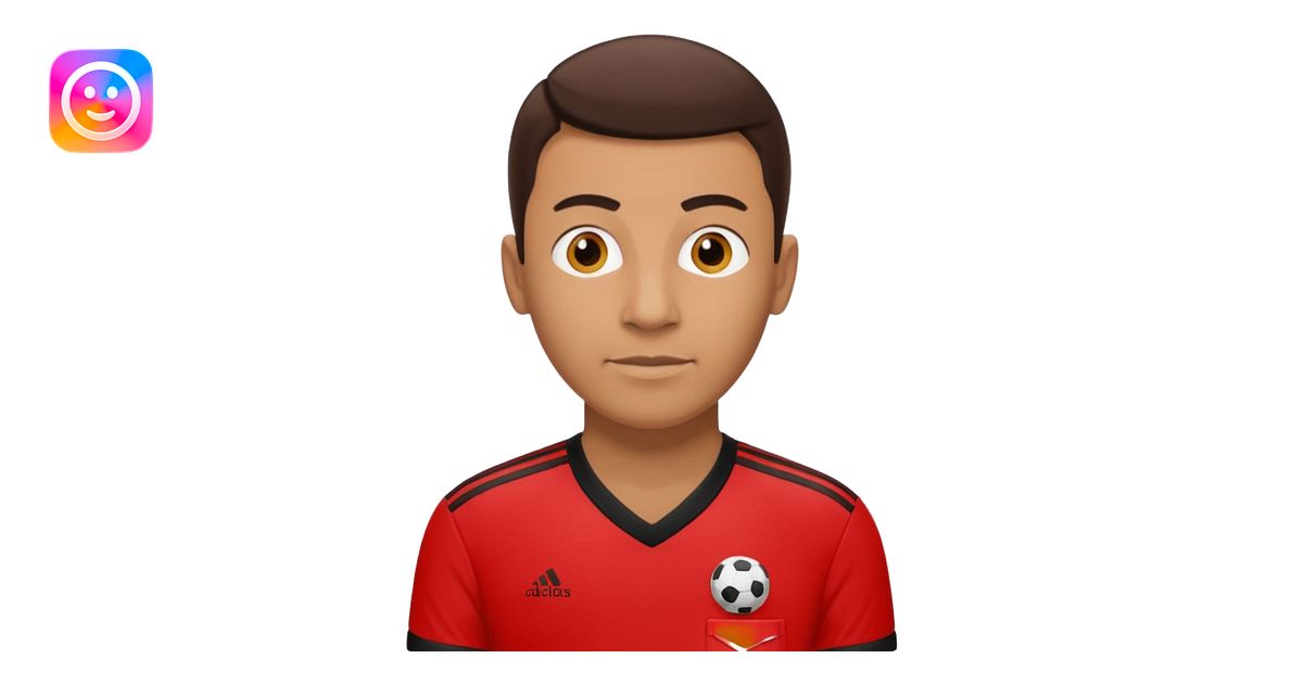 Do a simple soccer referee emoji with a red adidas shirt emoji | AI ...