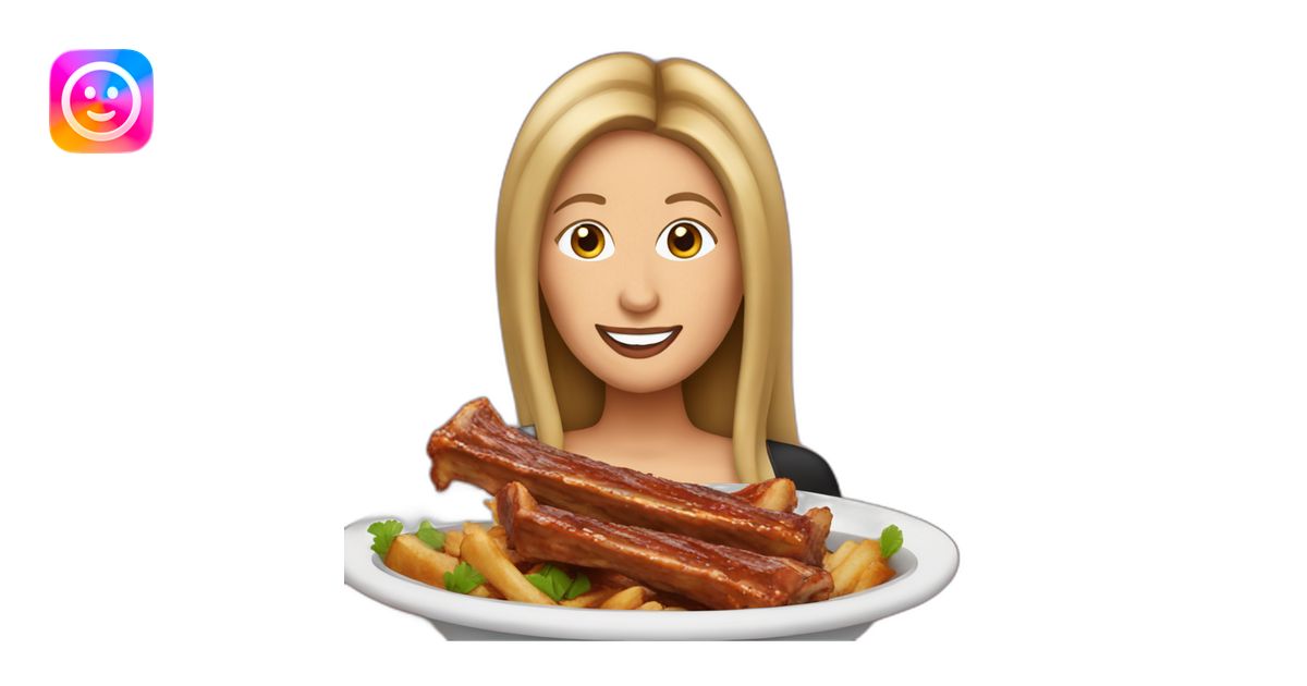 barbra streisand eating ribs emoji | AI Emoji Generator
