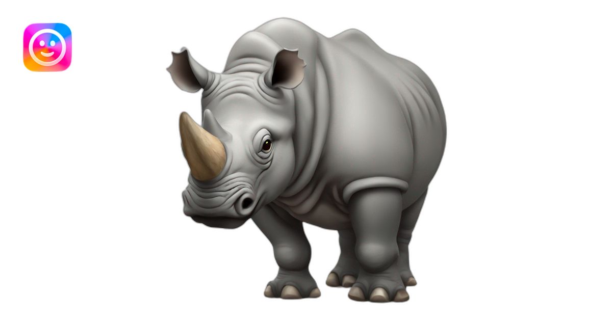 a rhino pooping emoji | AI Emoji Generator