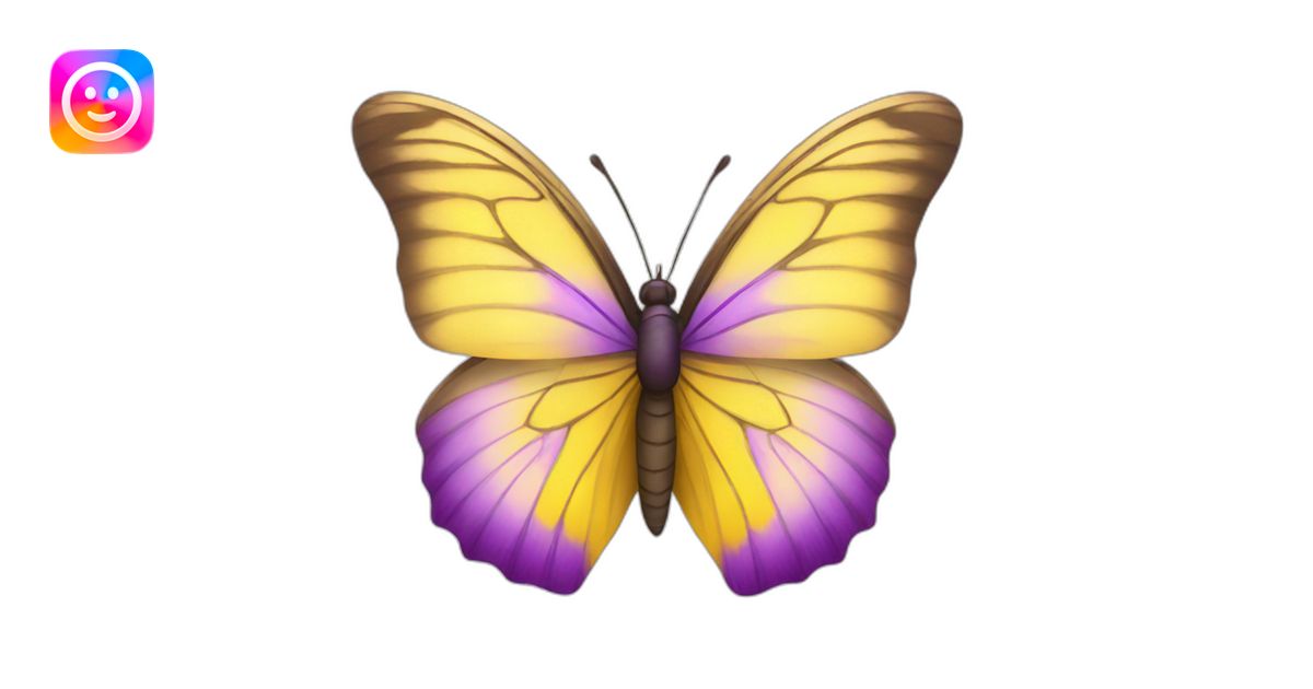 yellow purple butterfly emoji | AI Emoji Generator