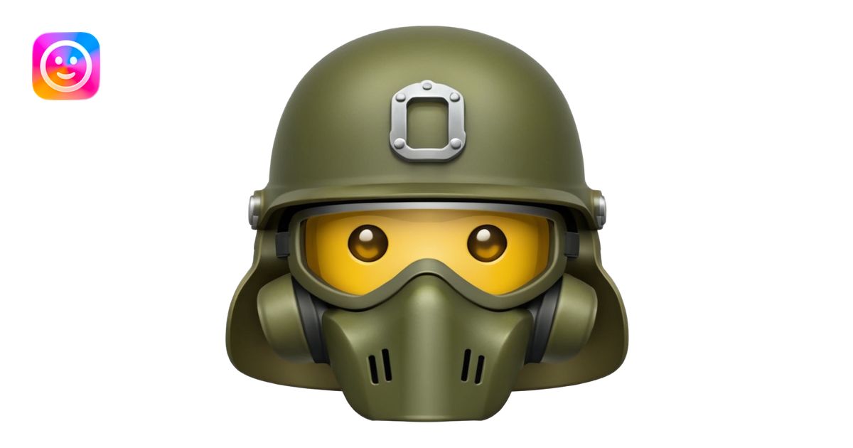 military helmet front view emoji | AI Emoji Generator