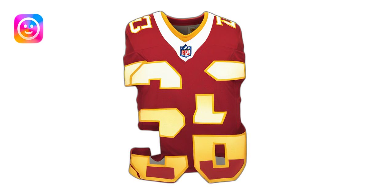 kansas city chiefs jersey number eightseven on the back emoji | AI ...