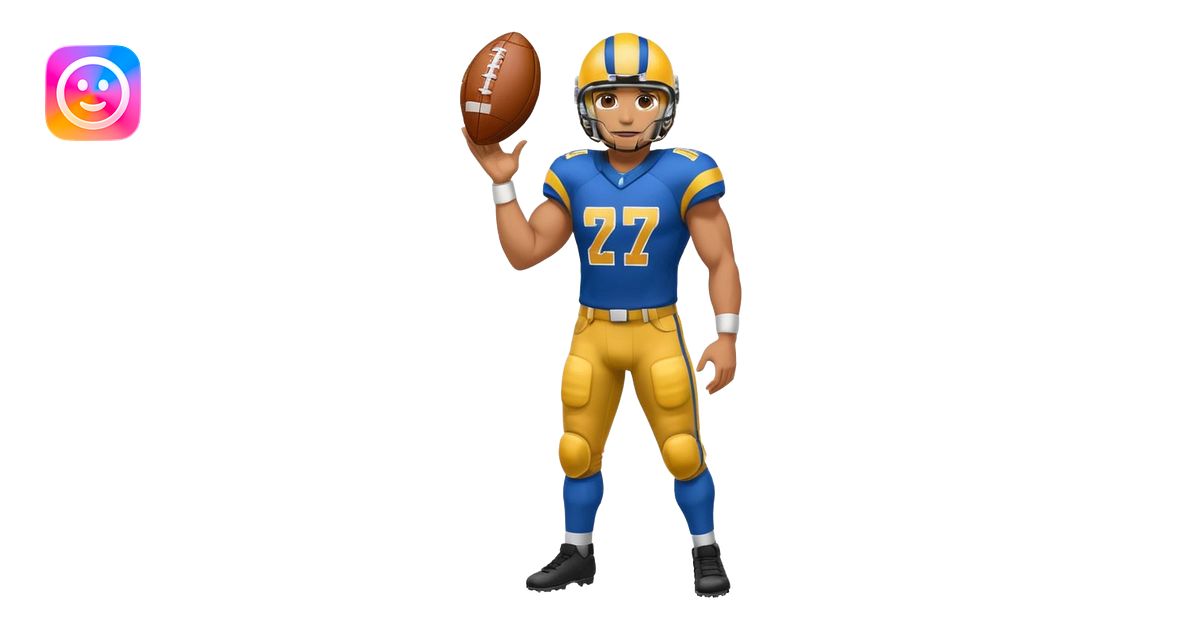 High resolution full body of a football player emoji | AI Emoji Generator
