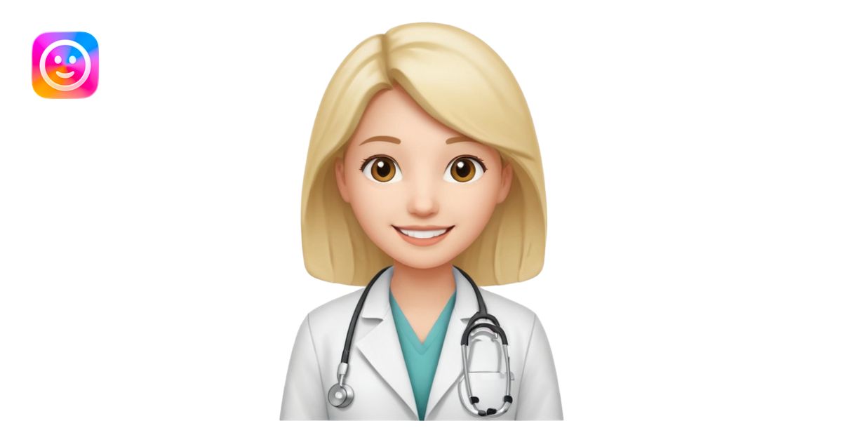 young female doctor emoji transparent background emoji | AI Emoji Generator