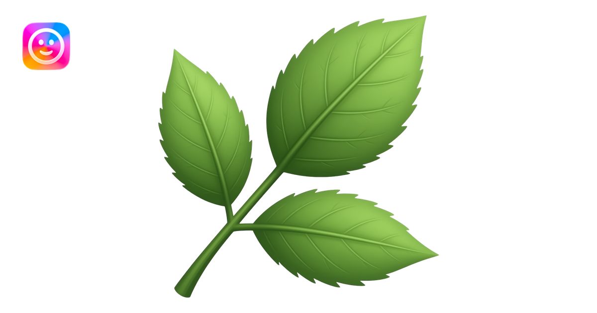 stick like leaves on thin long stem with thick base emoji | AI Emoji ...