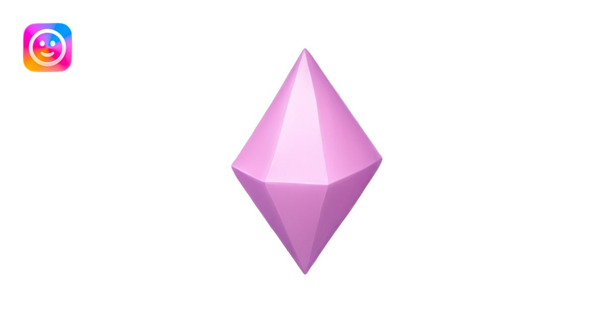 Pastel light pink plumbob sims emoji | AI Emoji Generator
