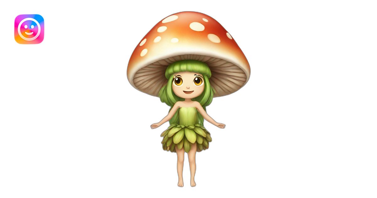 mushroom fairy emoji | AI Emoji Generator