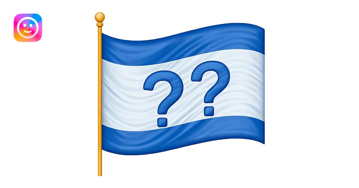 A Flag with a question mark on it, have no pole just a flag emoji | AI ...