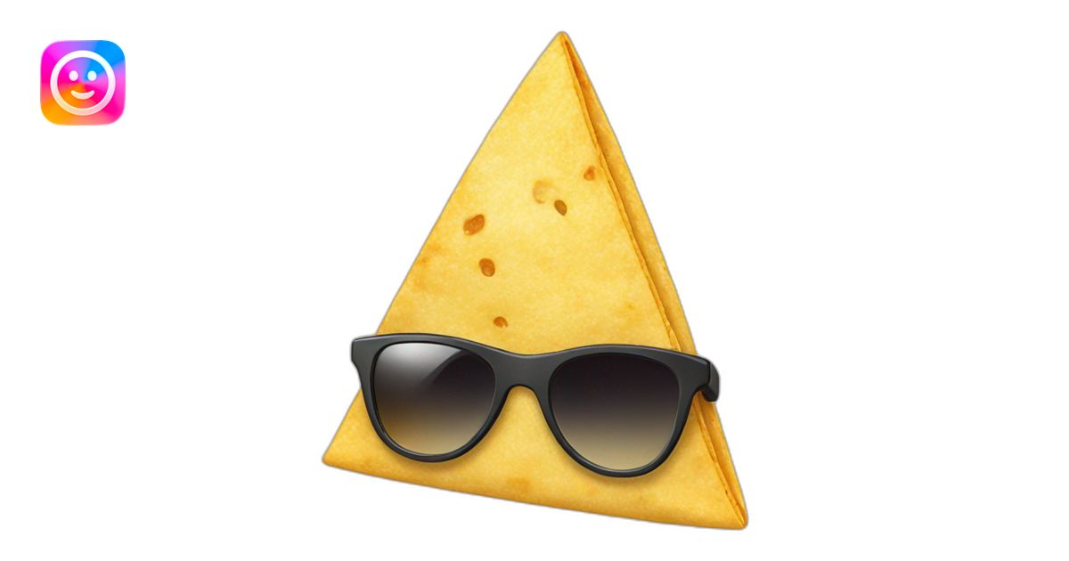 tortilla chip with sunglasses emoji | AI Emoji Generator