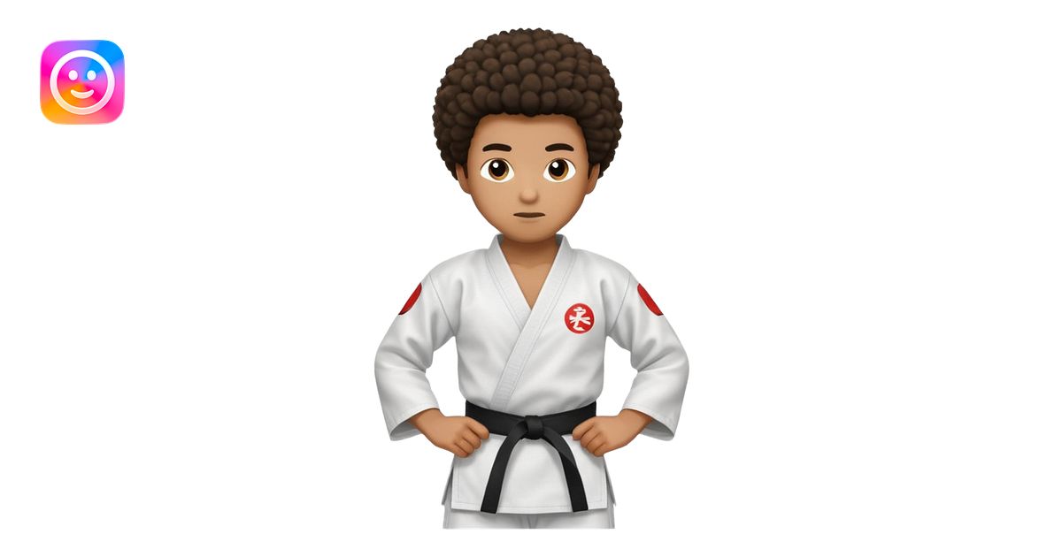 black karate instructor with afro hair and a low taper haircut, and a ...